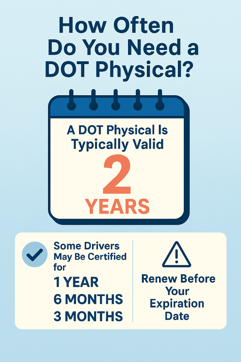 How Often Do You Need a DOT Physical? - $80 DOT Physicals in Modesto ...