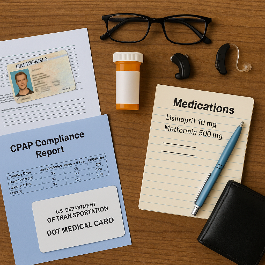 What to Bring to Your DOT Appointment - $80 DOT Physicals in Modesto ...