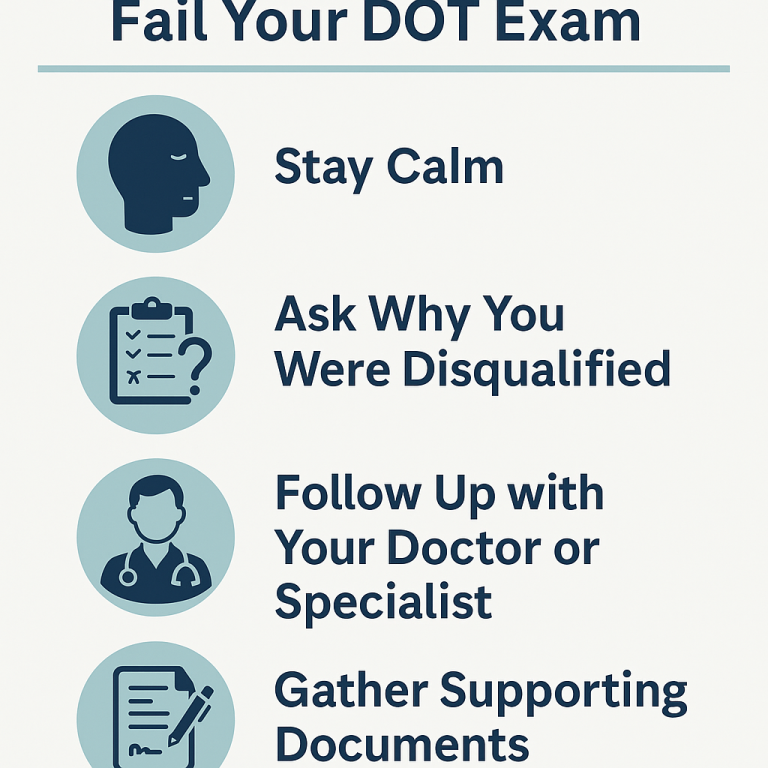 What to Do If You Fail Your DOT Exam - $80 DOT Physicals in Modesto ...
